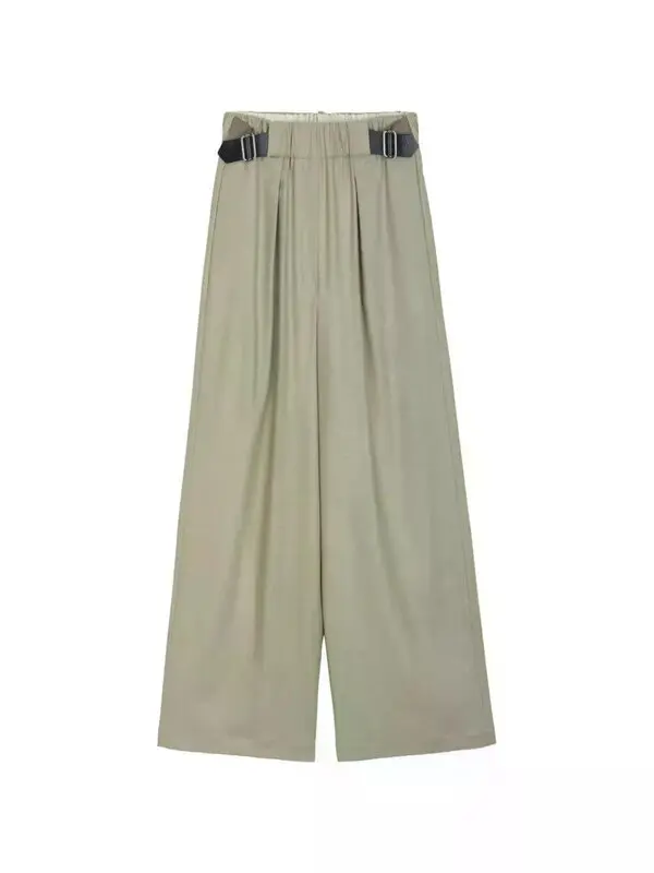 ALYSI Buckled-waist Wide-leg Trousers