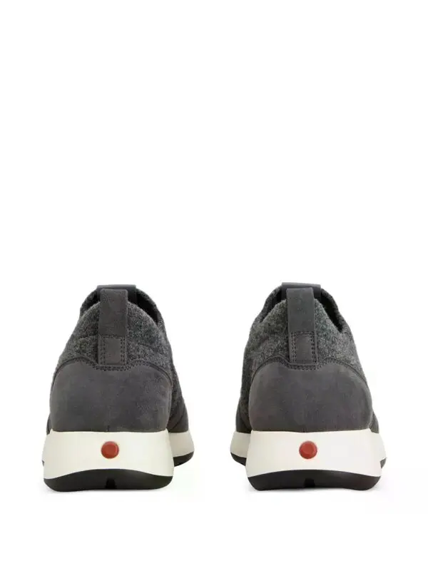 TOD'S Red Dot Sneakers In Pashmy Suede And Knit