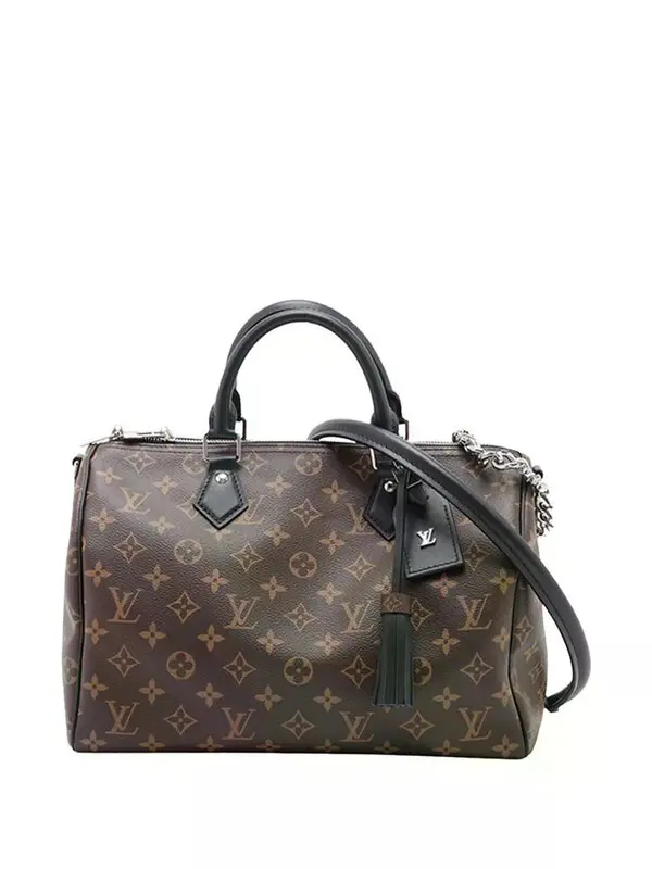 LOUIS VUITTON 2021-2026 Monogram Speedy Soft 30 Dark Satchel - Brown