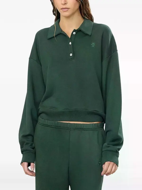 Eterne Polo-collar Cropped Sweater