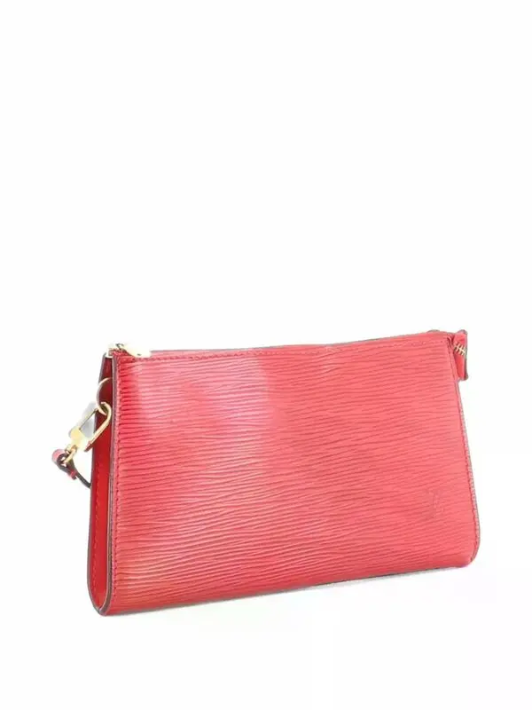 LOUIS VUITTON Pochette Accessoires Epi Leather Clutch Bag - Red