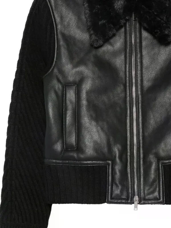 Iceberg Faux-fur-collar Panelled Jacket