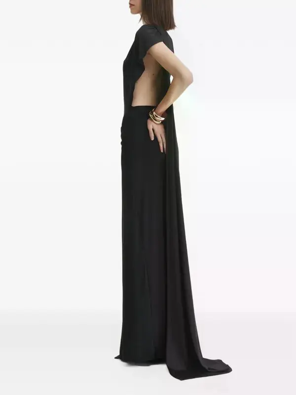 2310 STUDIO Ruched Slit-detail Maxi Dress