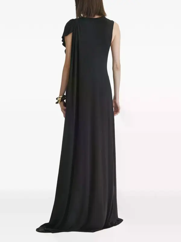 2310 STUDIO Ruched Slit-detail Maxi Dress