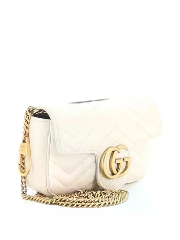 Gucci Gg Marmont Flap Bag Matelasse Leather Super Mini Crossbody Bag