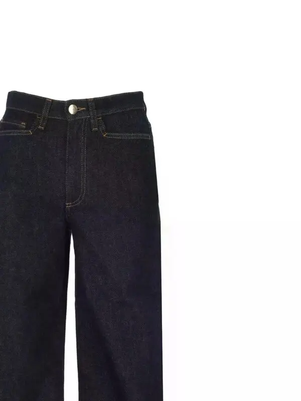Peuterey High-waisted Logo-patch Jeans