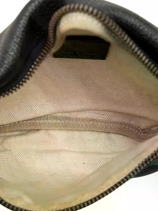 Gucci 2000-2015 Small Grained Calfskin Web Logo Belt Bag