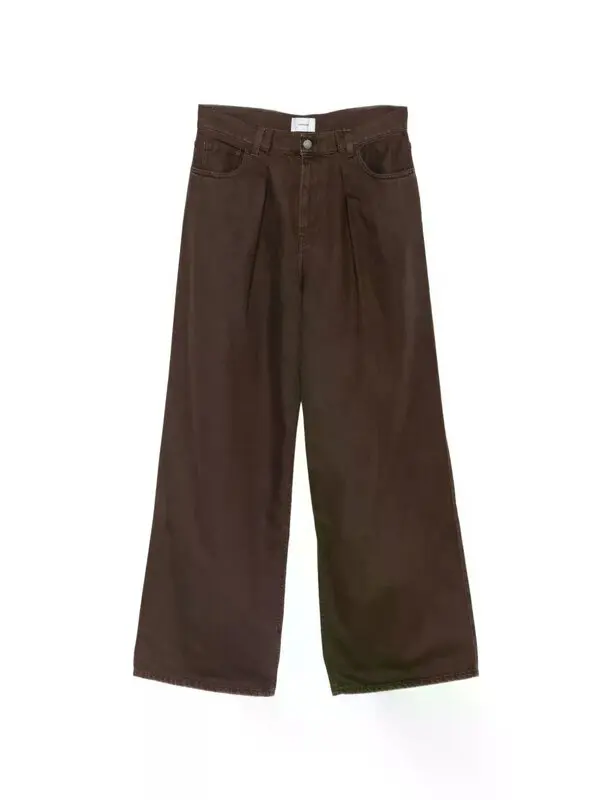 HAIKURE Candy Pleated Palazzo Pants - Brown