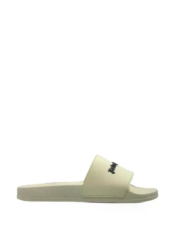 Palm Angels Logo-plaque Slides - Neutrals