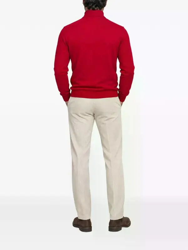 FRANZESE COLLECTION Stefano De Martino Ribbed Sweater - Red