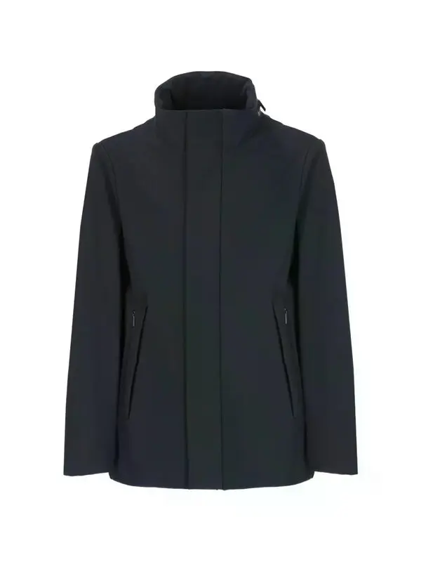 RRD High-neck Concealed-hood Jacket - Blue