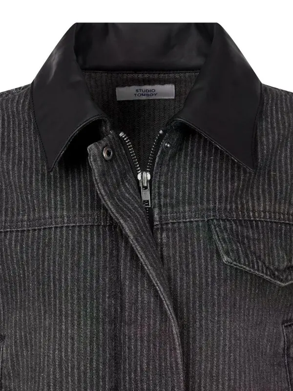 STUDIO TOMBOY Pinstriped Cropped Jacket