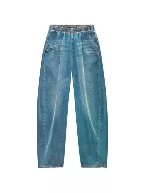 Alexander Wang Brushed-denim Track Pants - Blue