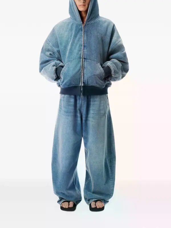 Alexander Wang Brushed-denim Track Pants