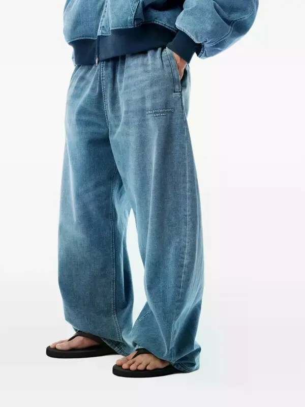 Alexander Wang Brushed-denim Track Pants