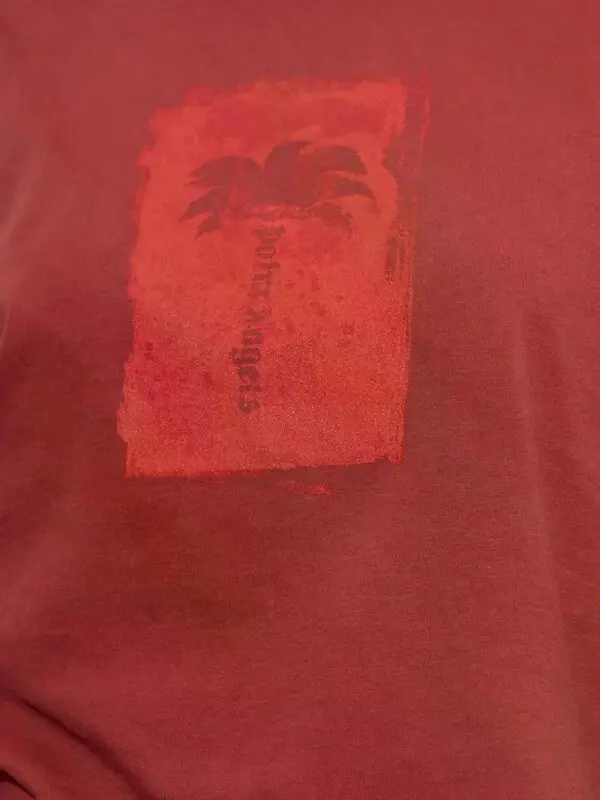 Palm Angels Palm-print Cotton T-shirt