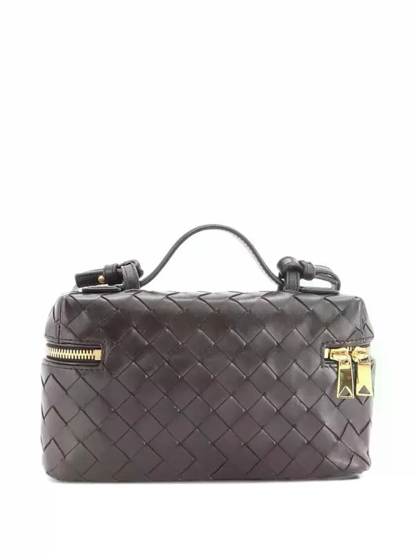 Bottega Veneta Bang Bang Vanity Case Intrecciato Leather Crossbody Bag - Brown