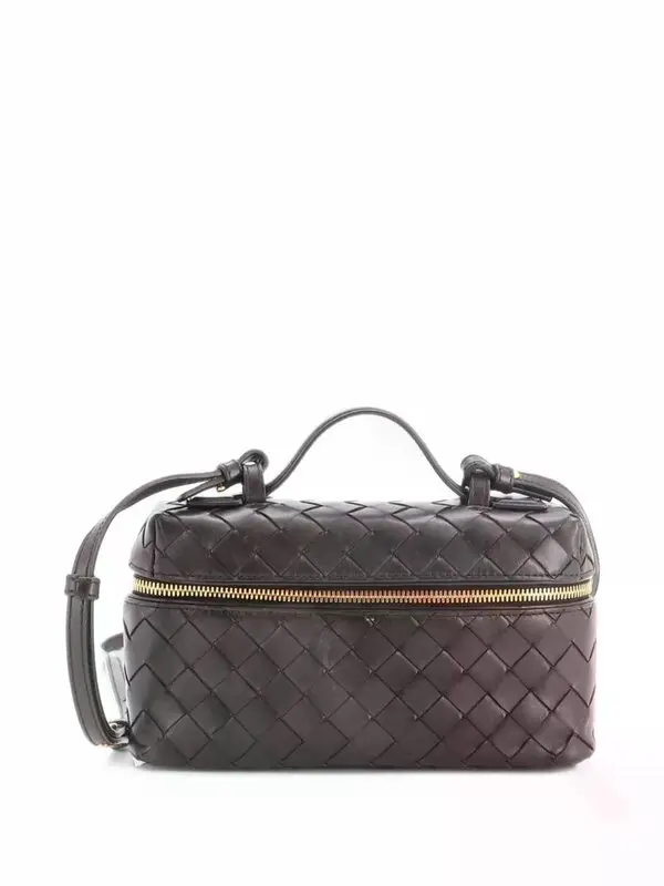 Bottega Veneta Bang Bang Vanity Case Intrecciato Leather Crossbody Bag - Brown