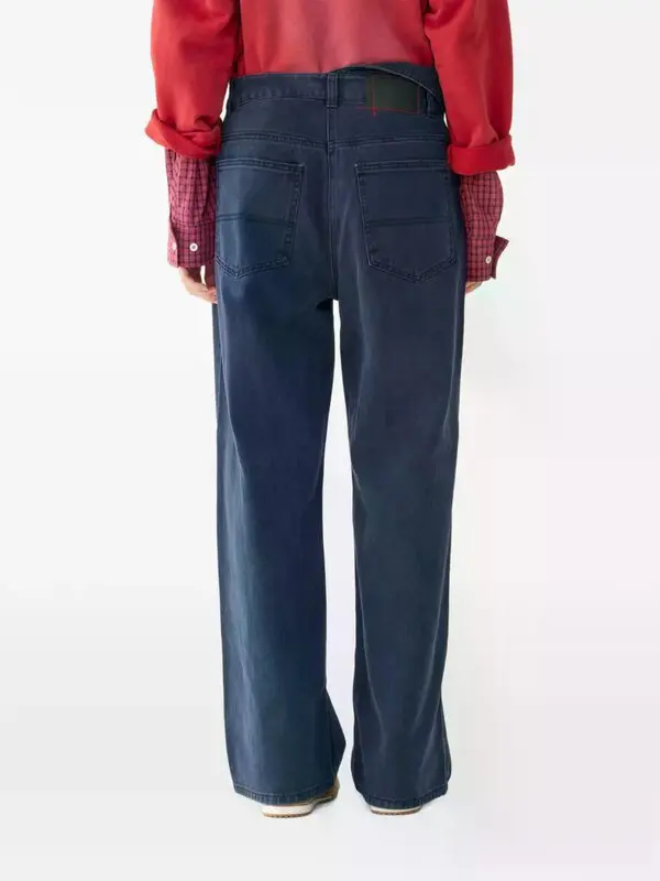 STUDIO TOMBOY Asymmetric-waistband Wide-leg Jeans
