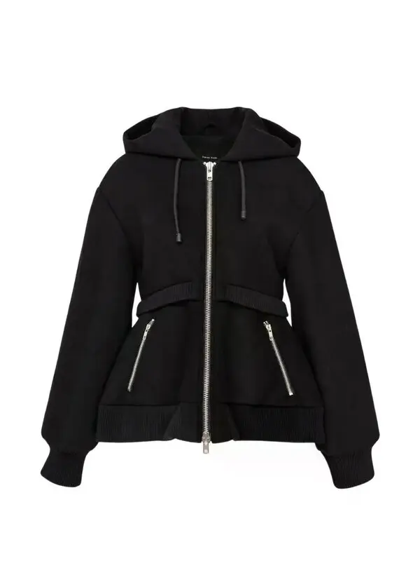 Simone Rocha Sculpted Double-hem Hoodie - Black