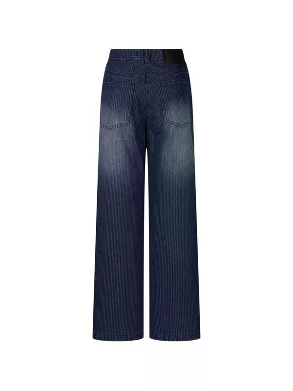 STUDIO TOMBOY Pinstriped Faded-effect Jeans