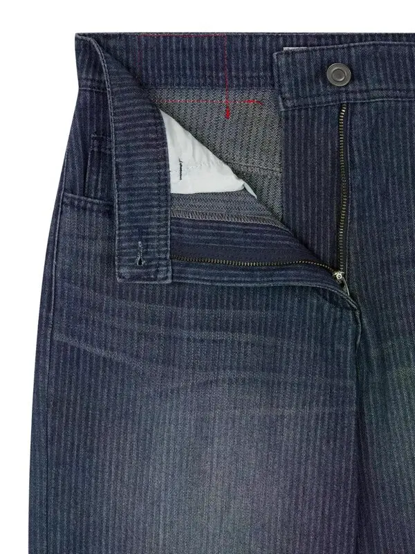 STUDIO TOMBOY Pinstriped Faded-effect Jeans