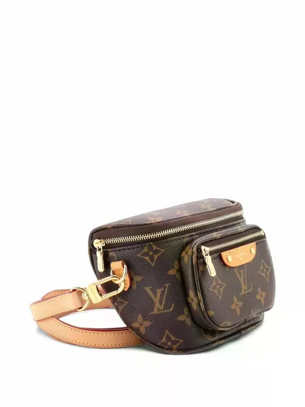 LOUIS VUITTON Bum Bag Monogram Canvas Mini Belt Bag - Brown