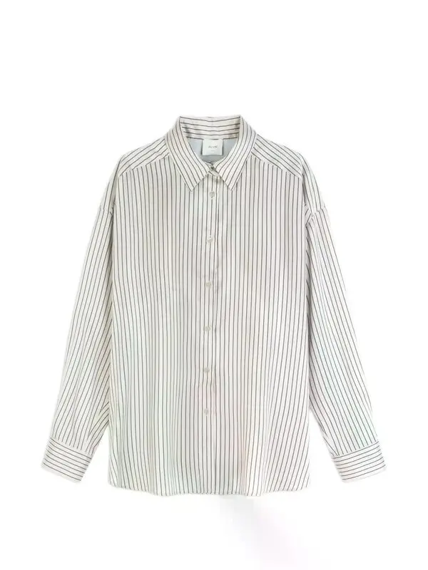 ALYSI Vertical-stripe Long-sleeve Shirt - Neutrals