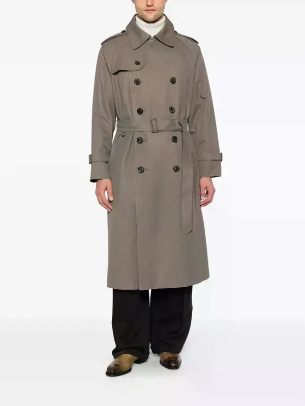 Caruso Double-breasted Belted Trench Coat