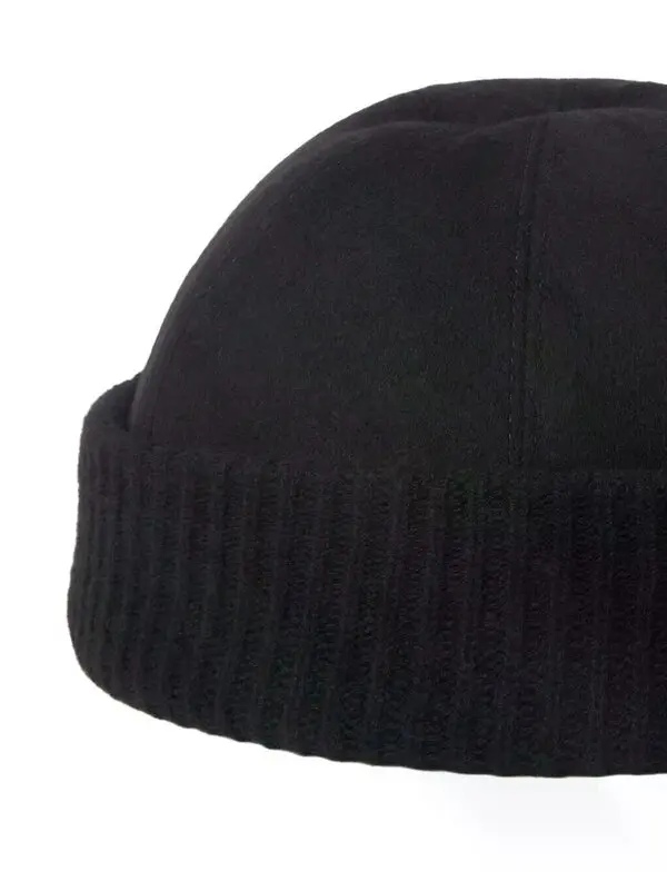 Loro Piana Cashmere Ribbed-trim Beanie Hat