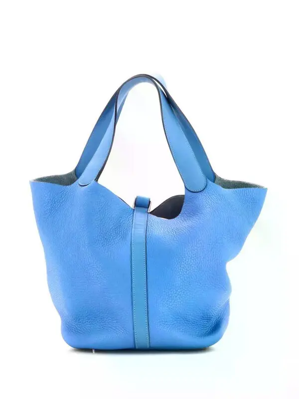 Hermès Bicolor Picotin Lock Bag Clemence With Swift Gm Tote Bag - Blue