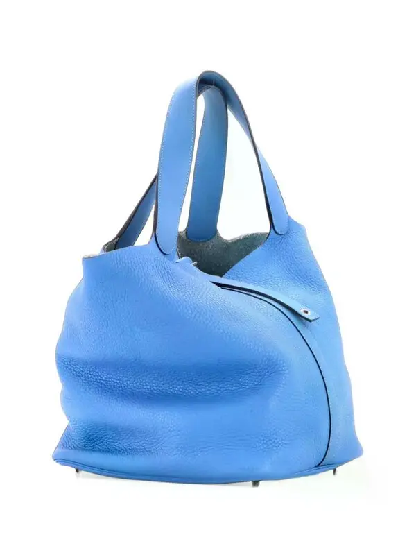 Hermès Bicolor Picotin Lock Bag Clemence With Swift Gm Tote Bag - Blue
