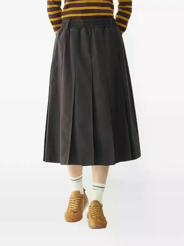 STUDIO TOMBOY Pleated Elasticated-waist Midi Skirt