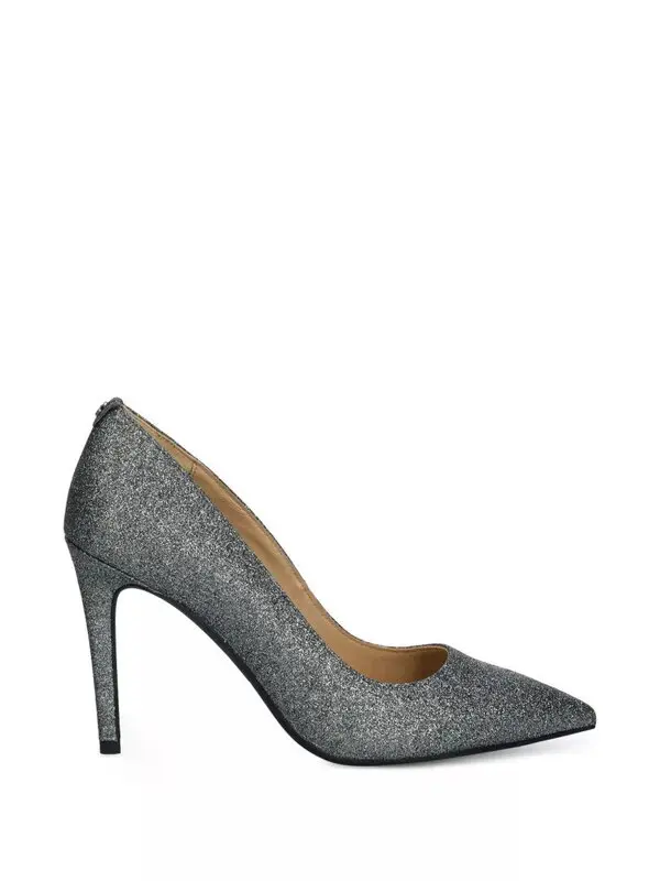 Michael Kors Glitter-effect Pointed-toe Pumps - Grey