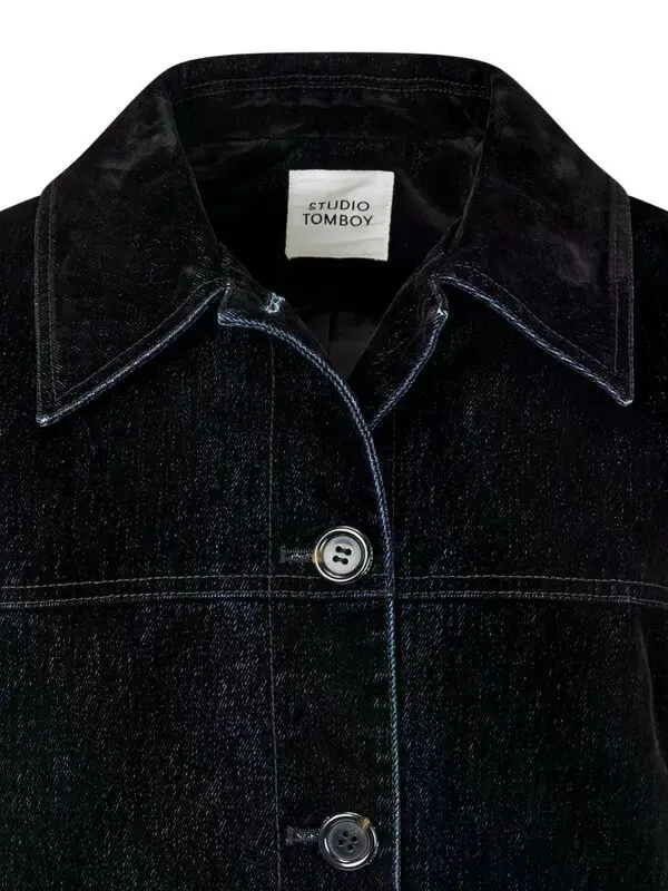 STUDIO TOMBOY Velvet-effect Button-up Jacket