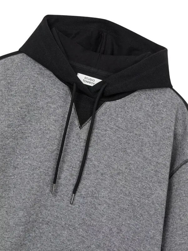 STUDIO TOMBOY Colour-block Logo-print Hoodie