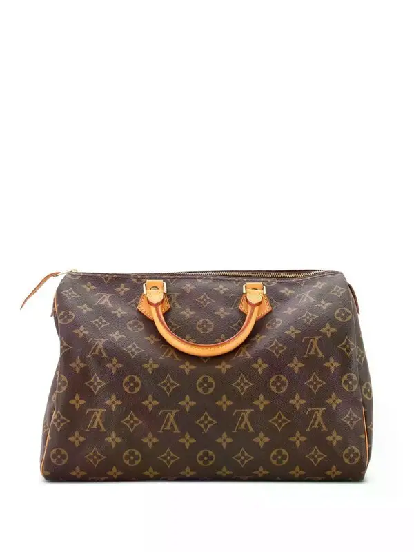 LOUIS VUITTON Speedy Handbag Monogram Canvas 35 Satchel - Brown