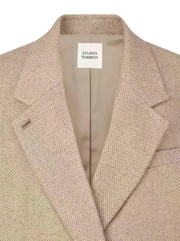 STUDIO TOMBOY Double-breasted Herringbone Jacket