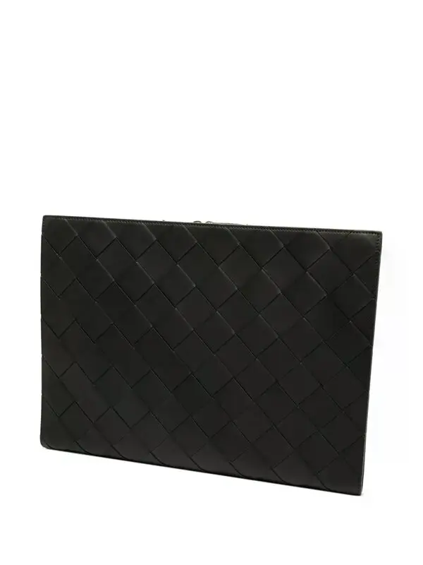 Bottega Veneta 2012-2026 Nappa Maxi Intrecciato Document Case Clutch Bag - Black