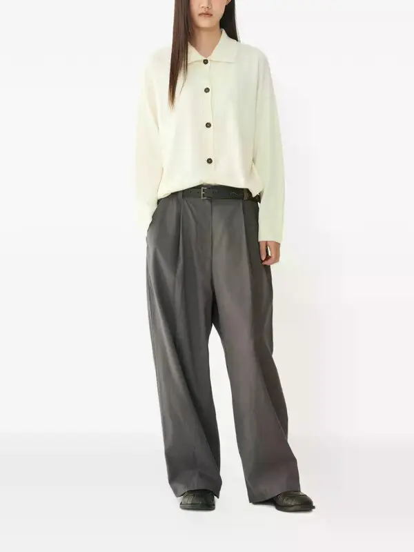STUDIO TOMBOY Pleated Wide-leg Tailored Trousers