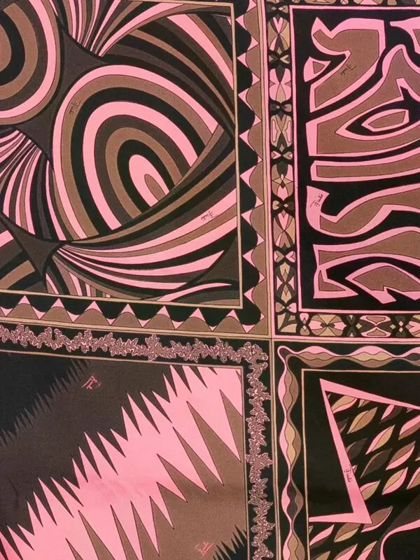 Emilio Pucci Marmo-print Silk Scarf - Black