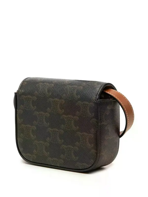 Celine 2022 Mini Triomphe Coated Canvas Claude Crossbody Bag