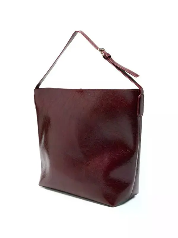 THEMOIRE Zoe Patent-finish Shoulder Bag
