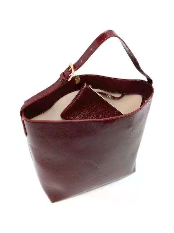 THEMOIRE Zoe Patent-finish Shoulder Bag - Red