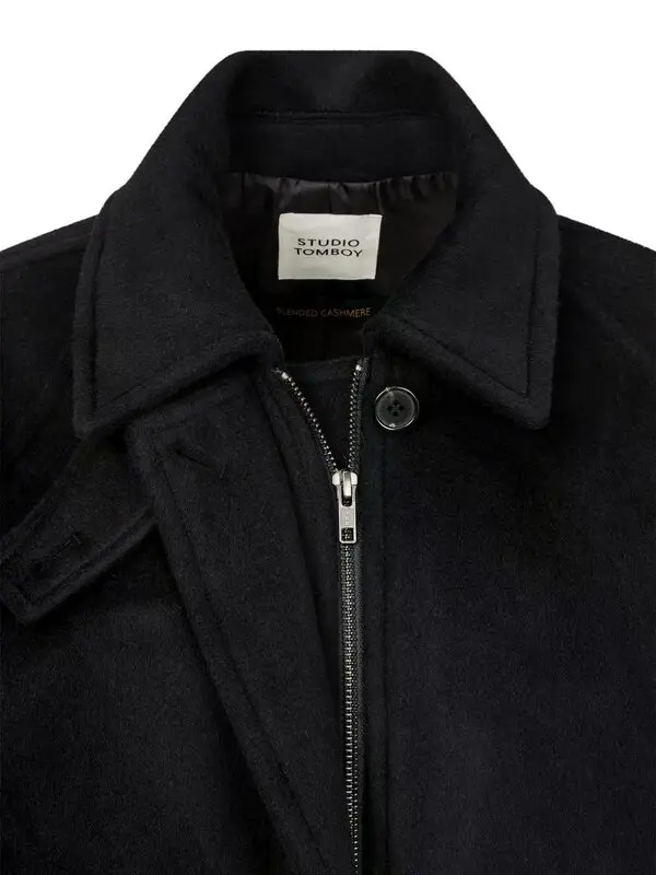 STUDIO TOMBOY Button-up Felted Bomber Jacket
