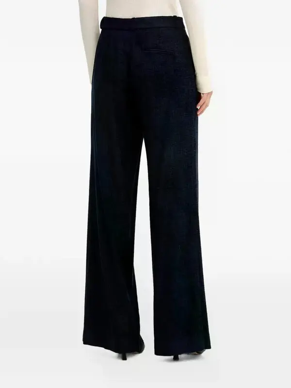 HAVEONE Textured Wide-leg Trousers