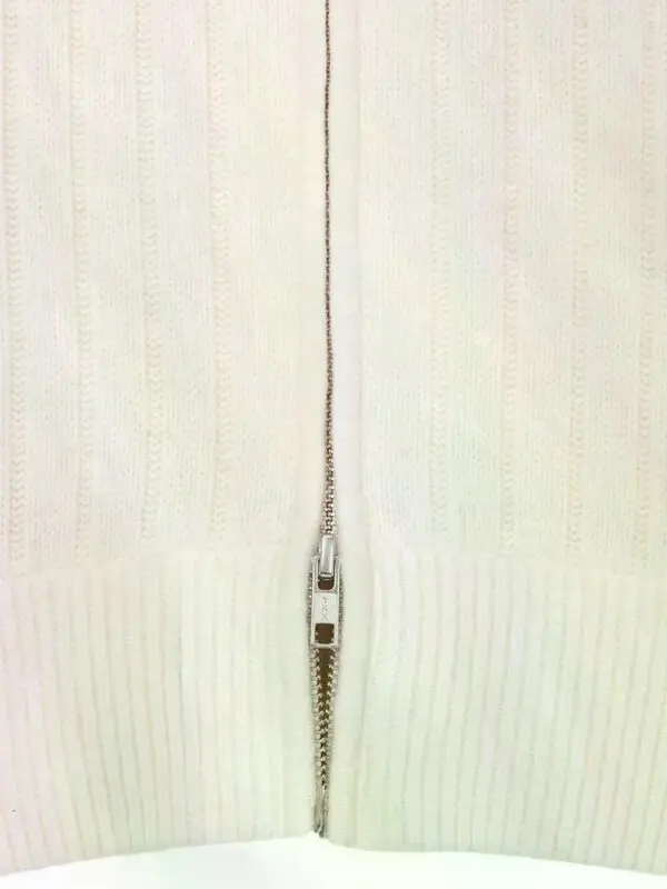 STUDIO TOMBOY Ribbed-knit Zip-up Cardigan