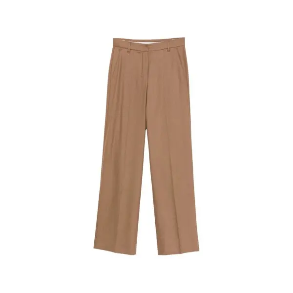 Max Mara Neutrals Trousers Straight Trousers - Cream