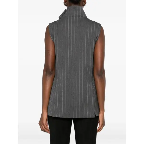 Sportmax Grey Jackets Waistcoat & Gilets - Gray