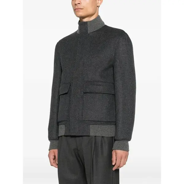 Brunello Cucinelli Grey Jackets Bomber Jackets - Gray